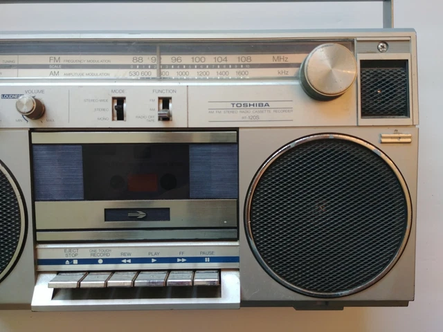VTG TOSHIBA RT-120S Boombox Radio Cassette Player/Ghetto Blaster Dance Needs Fix $79.99 ...