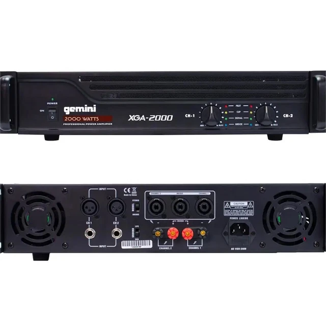 GEMINI 2000 WATTS XGA-2000 amplificatore finale stereo NUOVO GARANZIA ...