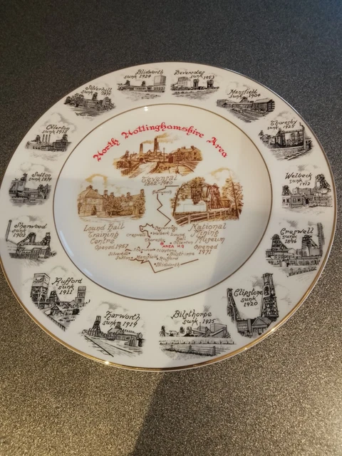 VINTAGE MINERS COMMEMORATIVE Plate - North Nottinghamshire, Limited ...