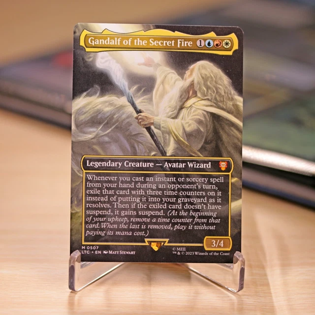 GANDALF OF THE Secret Fire Borderless #507 | LTC LOTR Commander | MTG ...