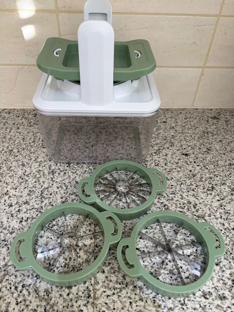 QVC COOK'S ESSENTIALS 4 in 1 pusher vegetable fruit cutter / corer ...