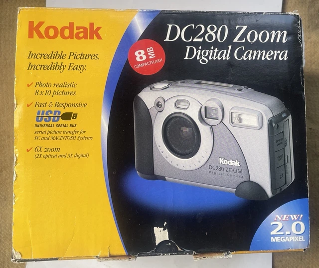KODAK DC280 ZOOM Digital Camera Grey Retro Vintage parts and ...