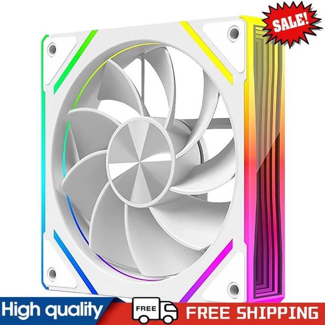 120MM PC CASE Fan 4 Pin PWM Case Fan for Computer Case Cooling (White ...
