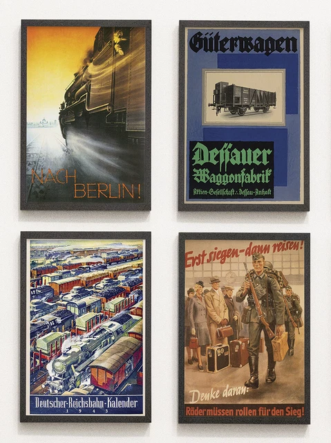 ALS SET: 4 Poster Deutsche Reichsbahn Bundesbahn Eisenbahn Zug ...