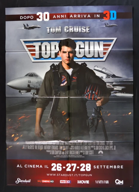 POSTER TOP GUN Tom Cruise KELLY Mcgillis Tony Scott Aviation Motorrad ...
