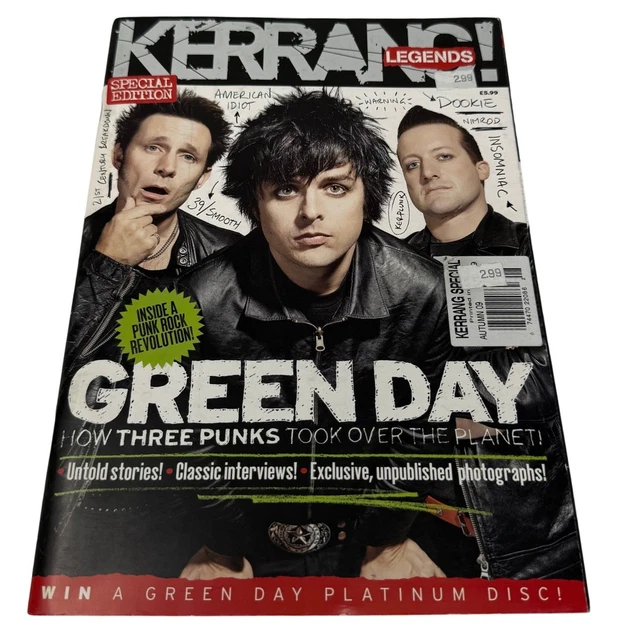 KERRANG LEGENDS GREEN Day Special Edition Magazine Autumn 09 £14.91 ...