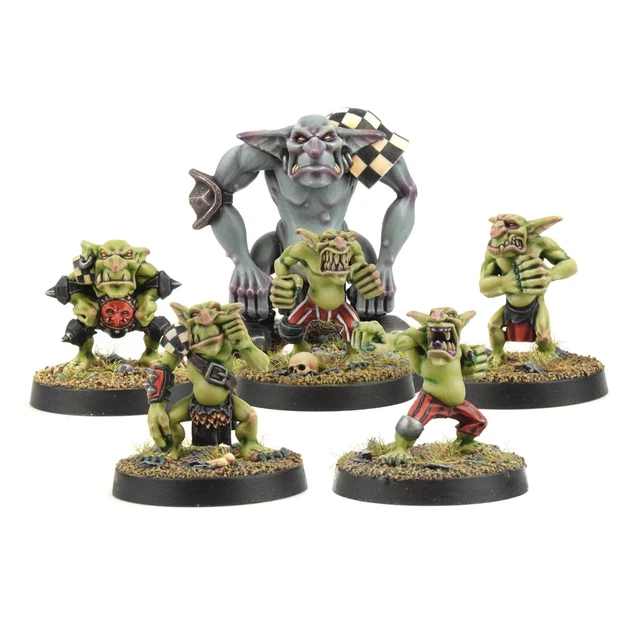 WWG GOBLIN GANG WITH TROLL - 28mm Fantasy Miniature Figures Creature ...