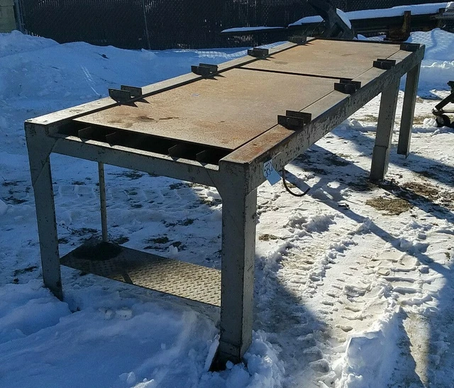 HEAVY DUTY INDUSTRIAL Steel Set-up/Welding/Work Table 130" x 42" x 36 ...