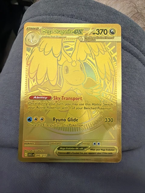POKÉMON TCG MEGA Dragonite Ex 295 Ascended Heroes Gold Card Mint ...