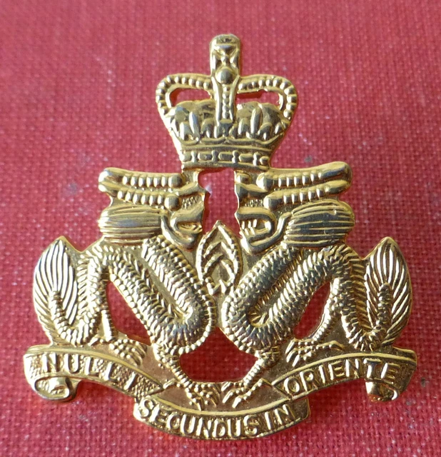 BRITISH COLONIAL ROYAL Hong Kong Regiment Dragon Animal Metal Qc Cap ...