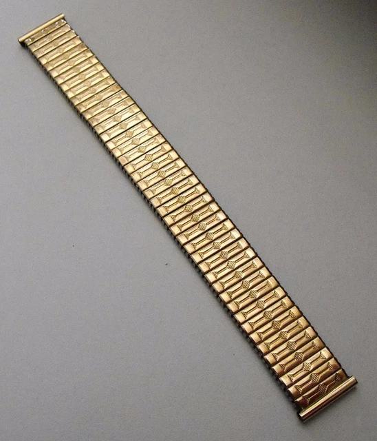 VINTAGE EXCALIBUR 64 Rolled Gold Expandable Watch Bracelet,Strap 18Mm ...