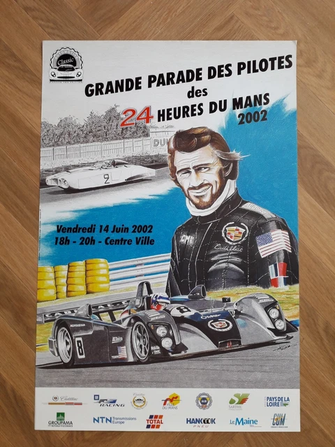 Affiche 24 Heures Du Mans 2002 Grande Parade Des Pilotes Affiche A C O