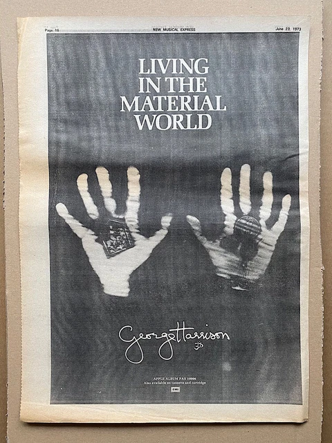 GEORGE HARRISON LIVING IN THE MATERIAL WORLD POSTER SIZED original ...