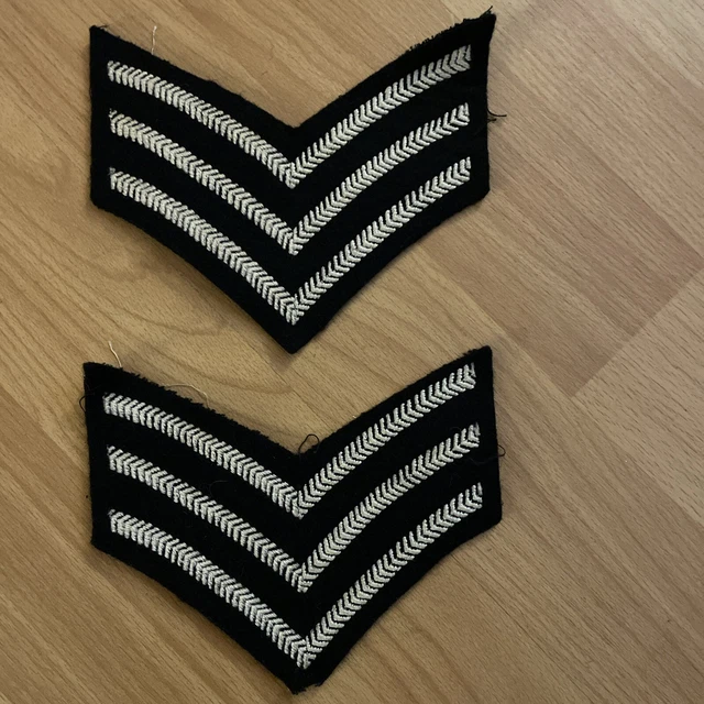 SERGEANT STRIPES WWI/ WWII style British Army Sgt Stripes/chevrons £2. ...