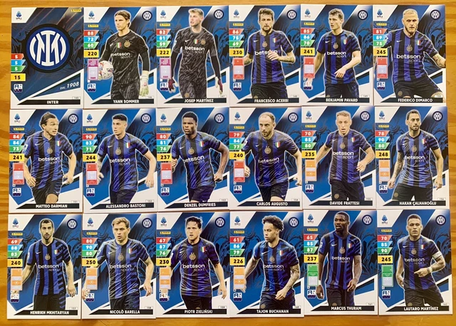 ADRENALYN XL CALCIATORI 2024-25 Inter Squadra Completa - 18 Card Base 2025 EUR 12,00 - PicClick IT