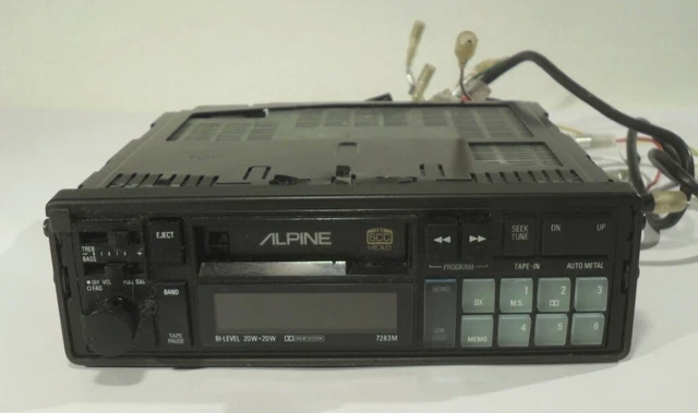 VINTAGE ALPINE 7283M AUTORADIO mit Kassettendeck MC Bi-Level 20W+20W ...
