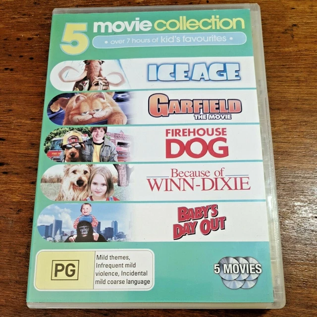 ICE AGE GARFIELD Firehouse Dog Because of Winn-Dixie Baby's Day Out DVD ...