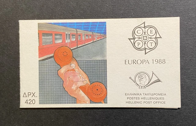 GREECE 1988 EUROPA CEPT libretto stamp booklet, stamp strip MHN £2.99 ...