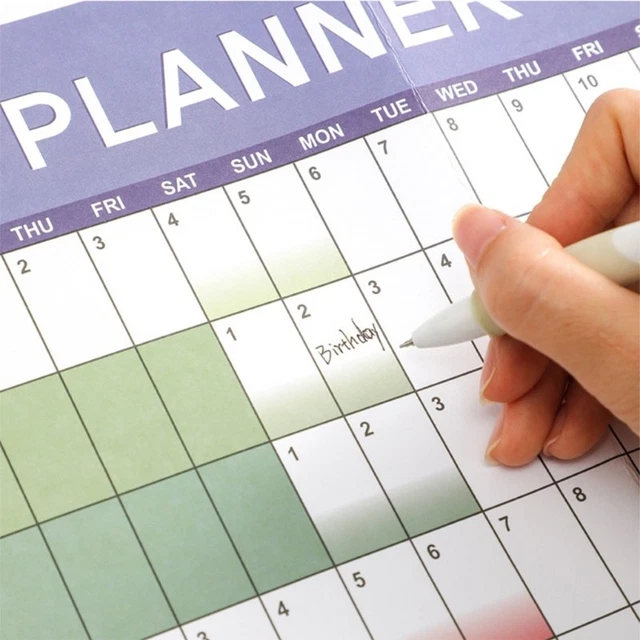 2026 WALL PLANNER with Detachable Sticker Annual Overview and Thick ...