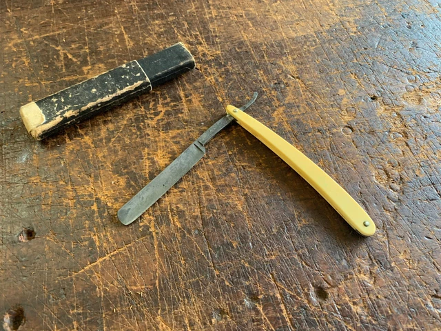 VINTAGE KROPP BARBERS Straight Blade Razor Made in Sheffield England ...