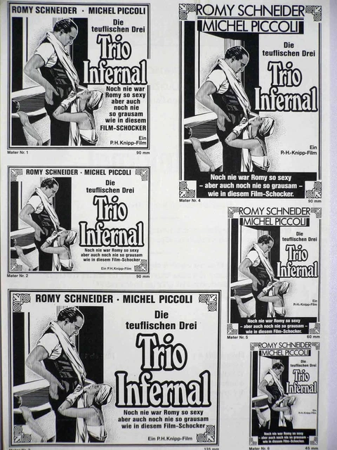 TRIO INFERNAL - Romy Schneider - Michel Piccoli - Werberatschlag EUR 8 ...