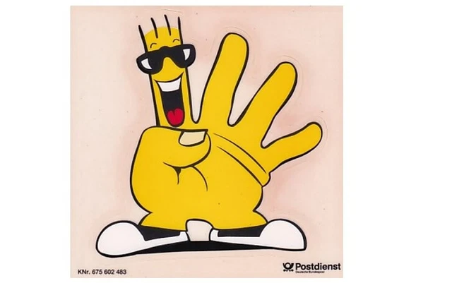 3X DEUTSCHE POST Aufkleber Sticker neue Postleitzahlen Fünf ist Trümpf ...