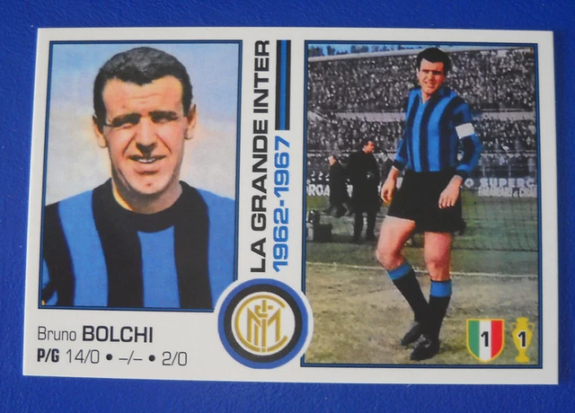 FIGURINA CARTONATA LA GRANDE INTER 1962/1967 - BOLCHI - cm. 6,2x9,2 EUR ...