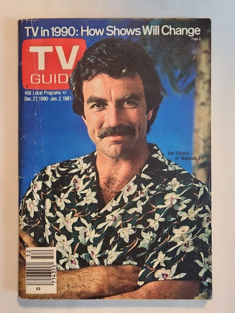 TV GUIDE MAGAZINE Dec 27 - Jan 2 1981 Tom Selleck In Magnum P.i. Cover ...