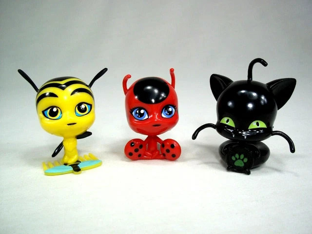 RARE MIRACULOUS LADYBUG Miracle Box Plagg Tikki Pollen Toy Set Lot Of 3 ...