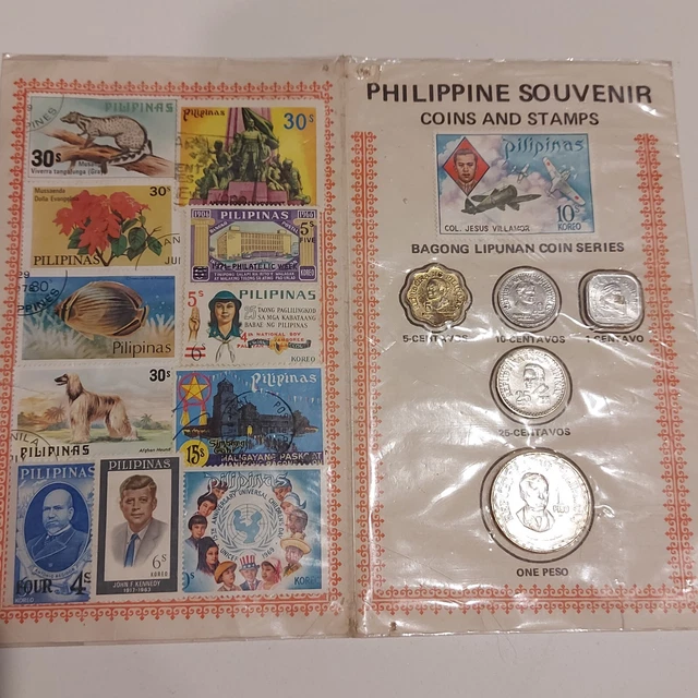 VINTAGE PHILIPPINE COINS Stamp Booklet 50s 60 70s Stamps Coin ...