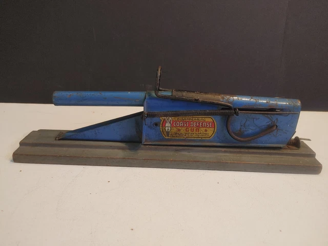 RARE 1920S DISAPPEARING Gun Wwi Era Artillery Coast Defence Pressed ...