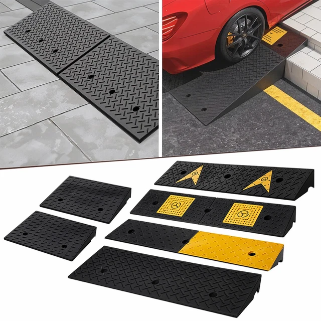 HEAVY DUTY RUBBER Kerb Door Ramps Wheelchair Mobility Scooter Access ...