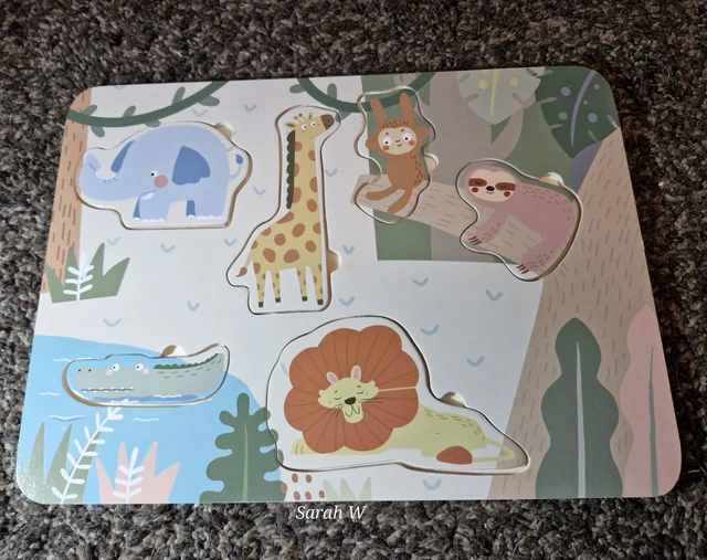 WILD ANIMALS/SAFARI WOODEN Inset Puzzle £1.50 - PicClick UK