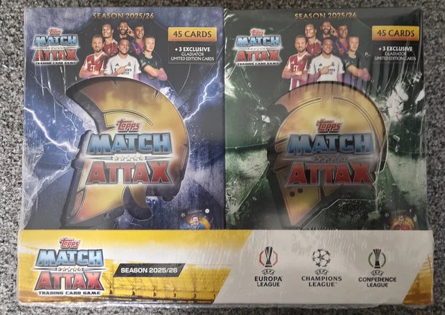TOPPS MATCH ATTAX 2025/26 Trading Cards Game Mega Tins Full Box £72.43 ...