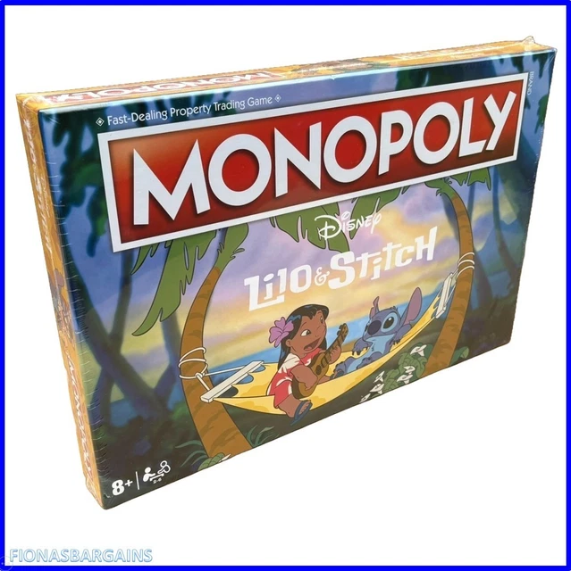 MONOPOLY DISNEY LILO & Stitch Family Board Game (8 Years +) BRAND NEW ...