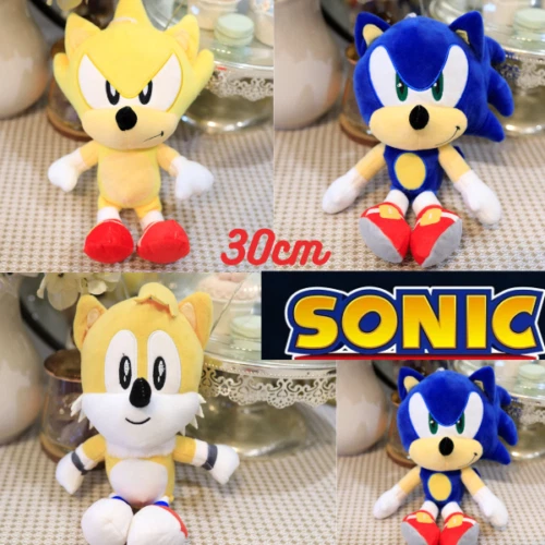 SONIC PLUSH TOY Cartoon The Hedgehog Soft Stuffed Doll Teddy Anime ...