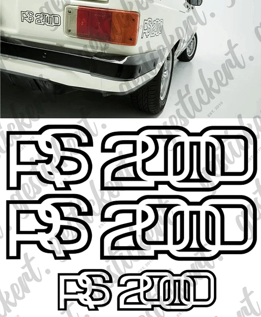 1 SET RS 2000 Aufkleber für Ford Escort MK2 Sticker Decal Tuning ...