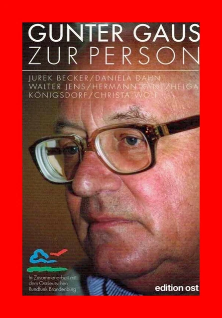 GÜNTER GAUS, ZUR Person, Bd.1, Jurek Becker, Daniela Dahn, Walter Jens ...