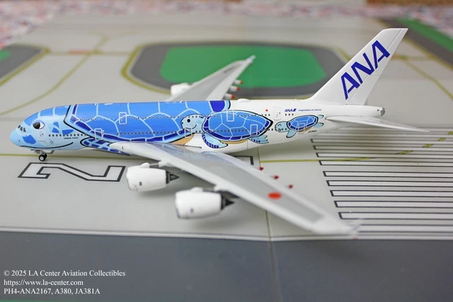 PHOENIX MODEL ALL Nippon ANA Airbus A380 Blue Color Diecast Model 1:400 ...
