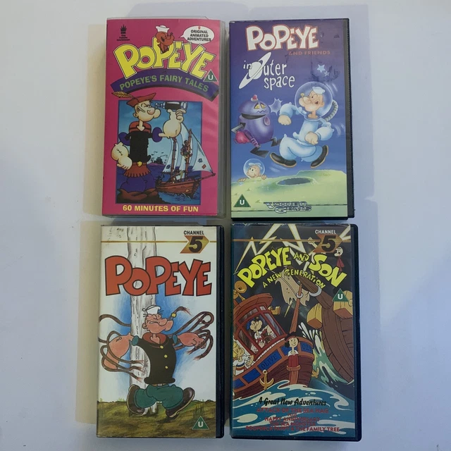 POPEYE ANIMATED ADVENTURES X4 - vhs video tapes - Cult Classics, Outer ...