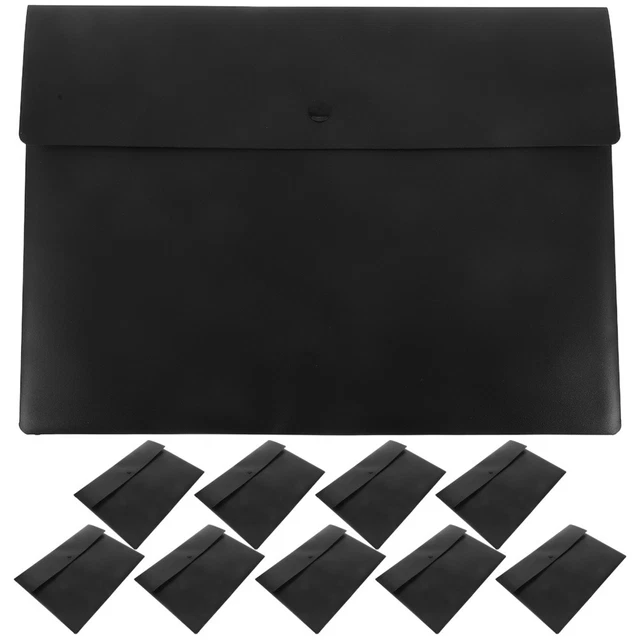 10 PCS FORMAL Document Folder File Plastic Folders Pocket Snap Button ...