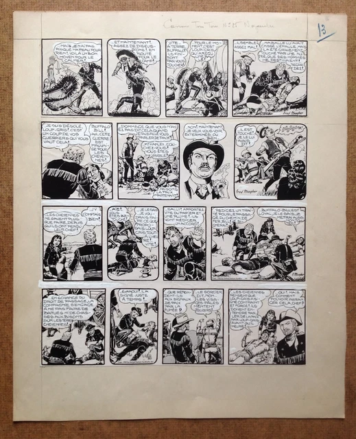 BUFFALO BILL PLANCHE Originale 13 Montage Chott Fred Meagher Big BILL ...
