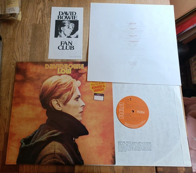 DAVID BOWIE LP Low UK RCA 1st Press INSERT & FAN CLUB INSERT LOOKS ...