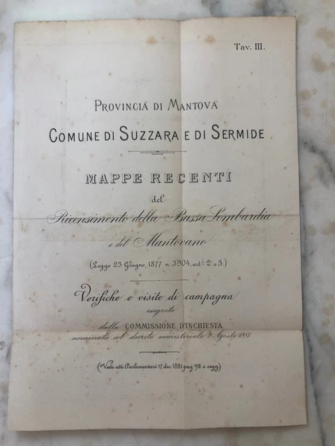 RARE 800 FINE Map Mantua Suzzara Sermide Table III £19.84 - PicClick UK