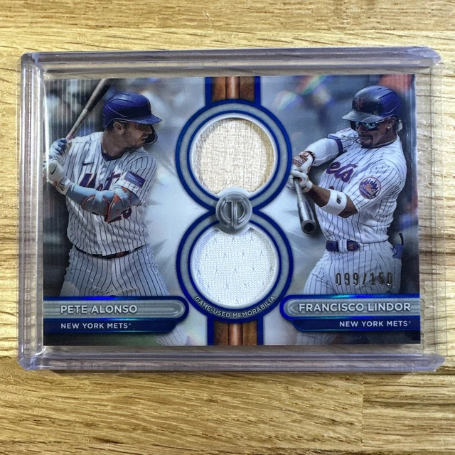 2024 TOPPS TRIBUTE PETE ALONSO / FRANCISCO LINDOR DUAL RELIC Blu #/150 ...