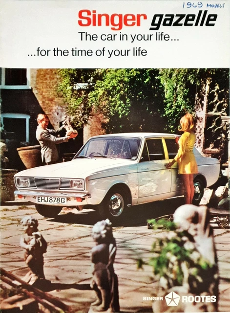 SINGER GAZELLE [ROOTES Arrow] Brochure 1969 £8.52 - PicClick UK