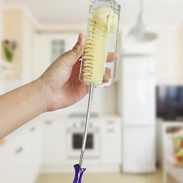 DRINKING GLASSES CLEANER Long Water Bottle Cleaning Brush Kettle Cup ...