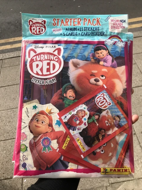 DISNEY PIXAR TURNING Red Sticker Album Free 21 Stickers + 5 Cards ...