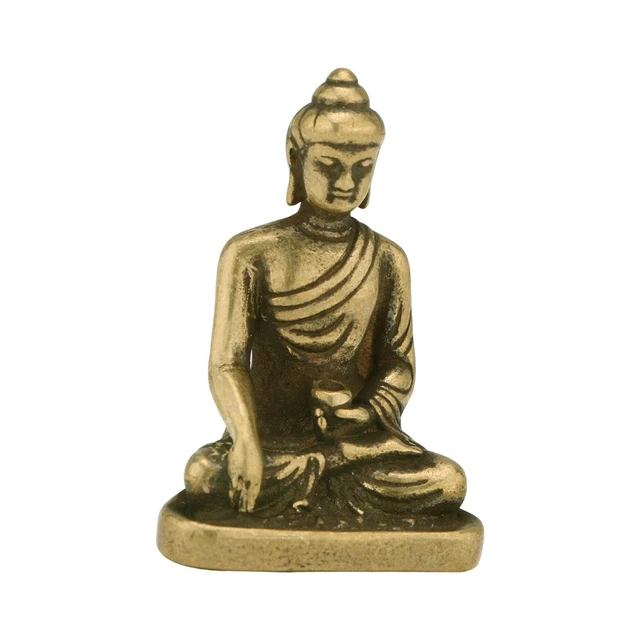 STATUE DE BOUDDHA méditant Ornement en cuivre massif Zen pour bureau à ...