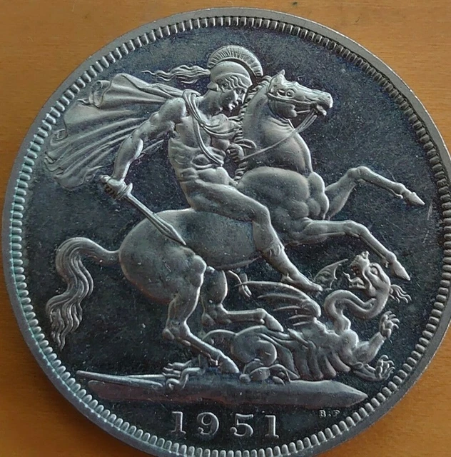 1951 KING GEORGE VI Crown Five Shilling 5/- Coin Festival of Britain £6 ...